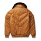 Brown V bomber leather jacket