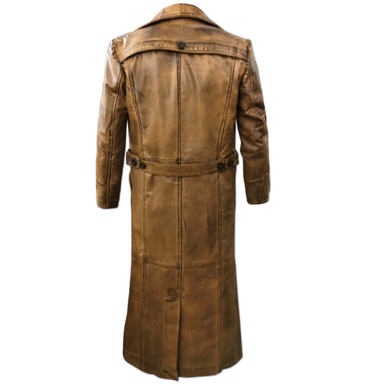 full length leather duster coat