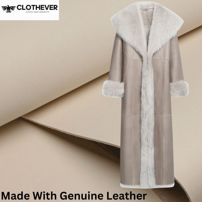 Genuine Leather Shearling Coat For Women - Clothever